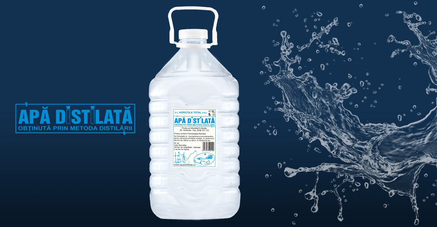 Producător Apă Distilată, cu puritate de 99,5 %